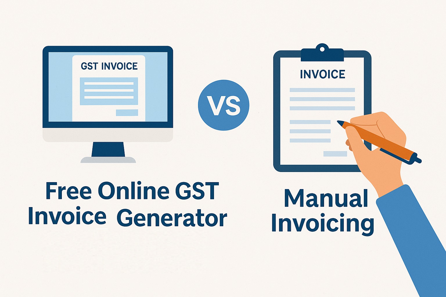 Free Online GST Invoice Generator vs. Manual Invoicing | PaisaPravaah